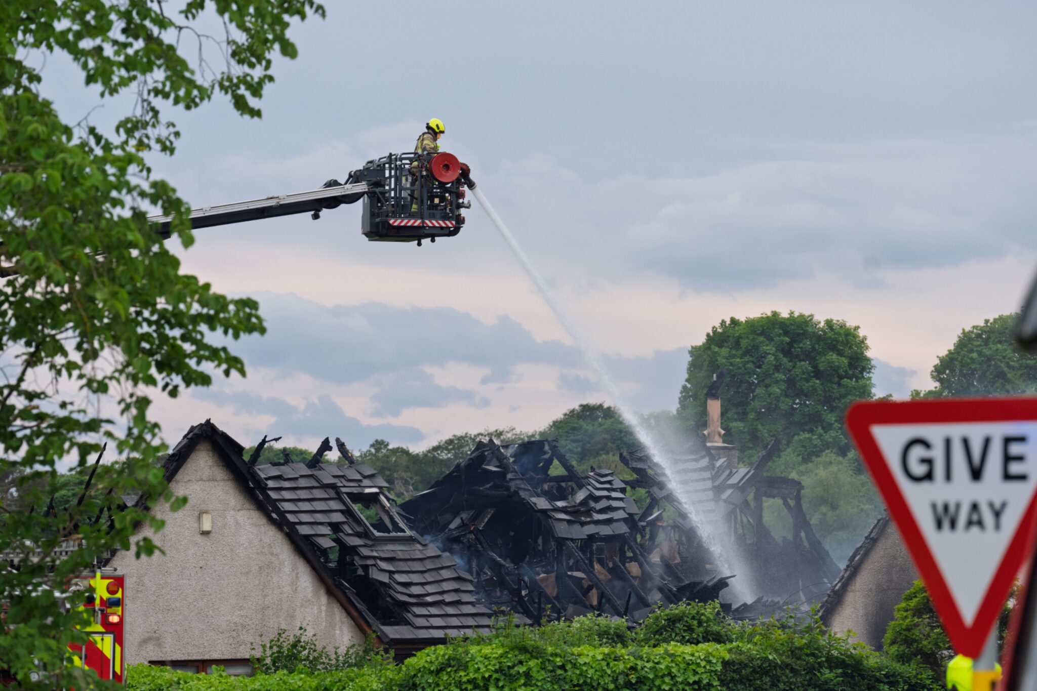 Person hospitalised after devastating house fire south of Macduff