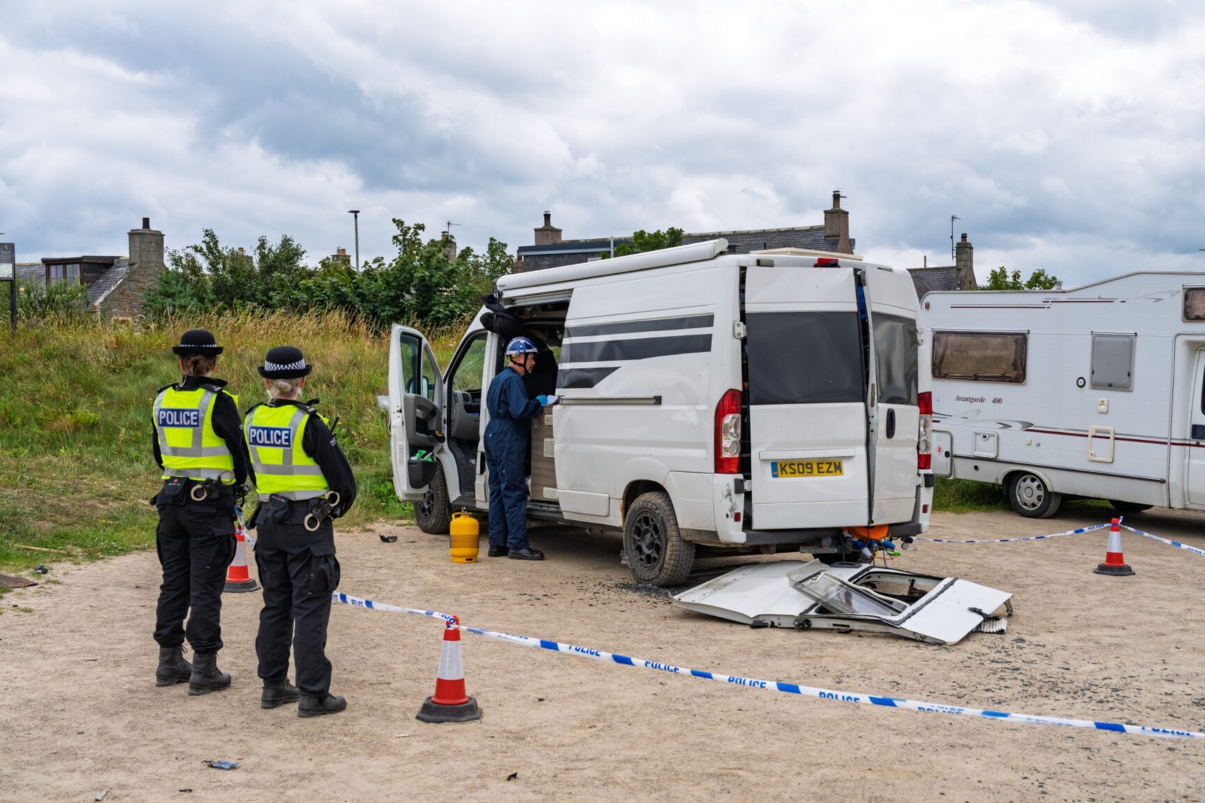 One injured after motorhome 'explosion' at Lossiemouth car park