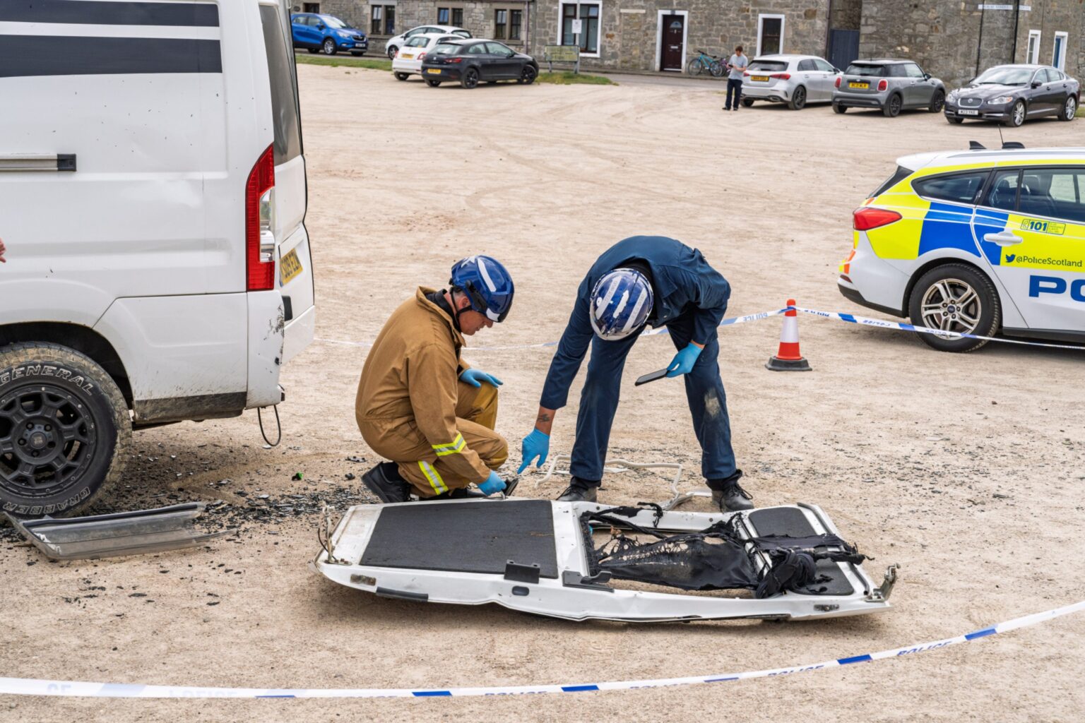Lossiemouth van explosion: Couple shaken by 'almighty bang'