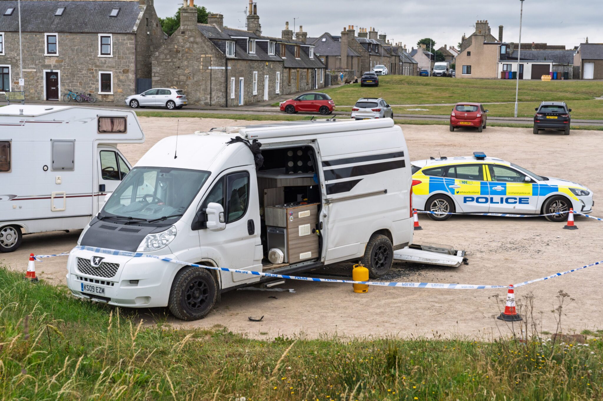 One injured after motorhome 'explosion' at Lossiemouth car park