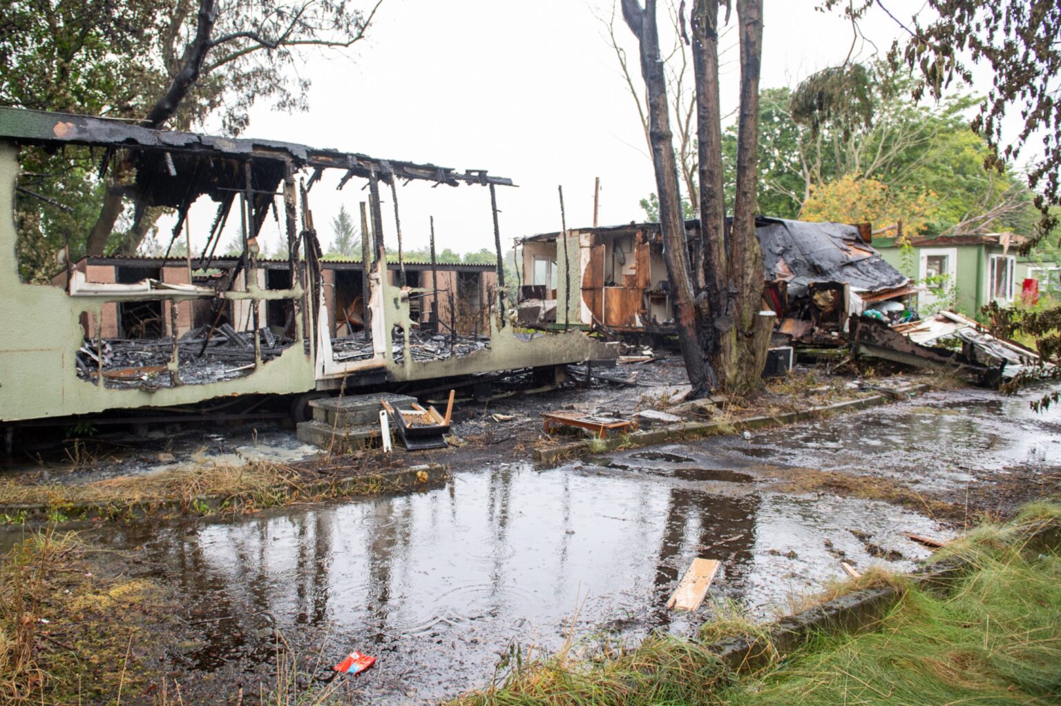 Police treating Mugiemoss caravan fires as 'wilful'