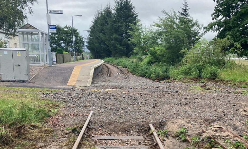 Debris cleared from Highland railway line after severe flooding