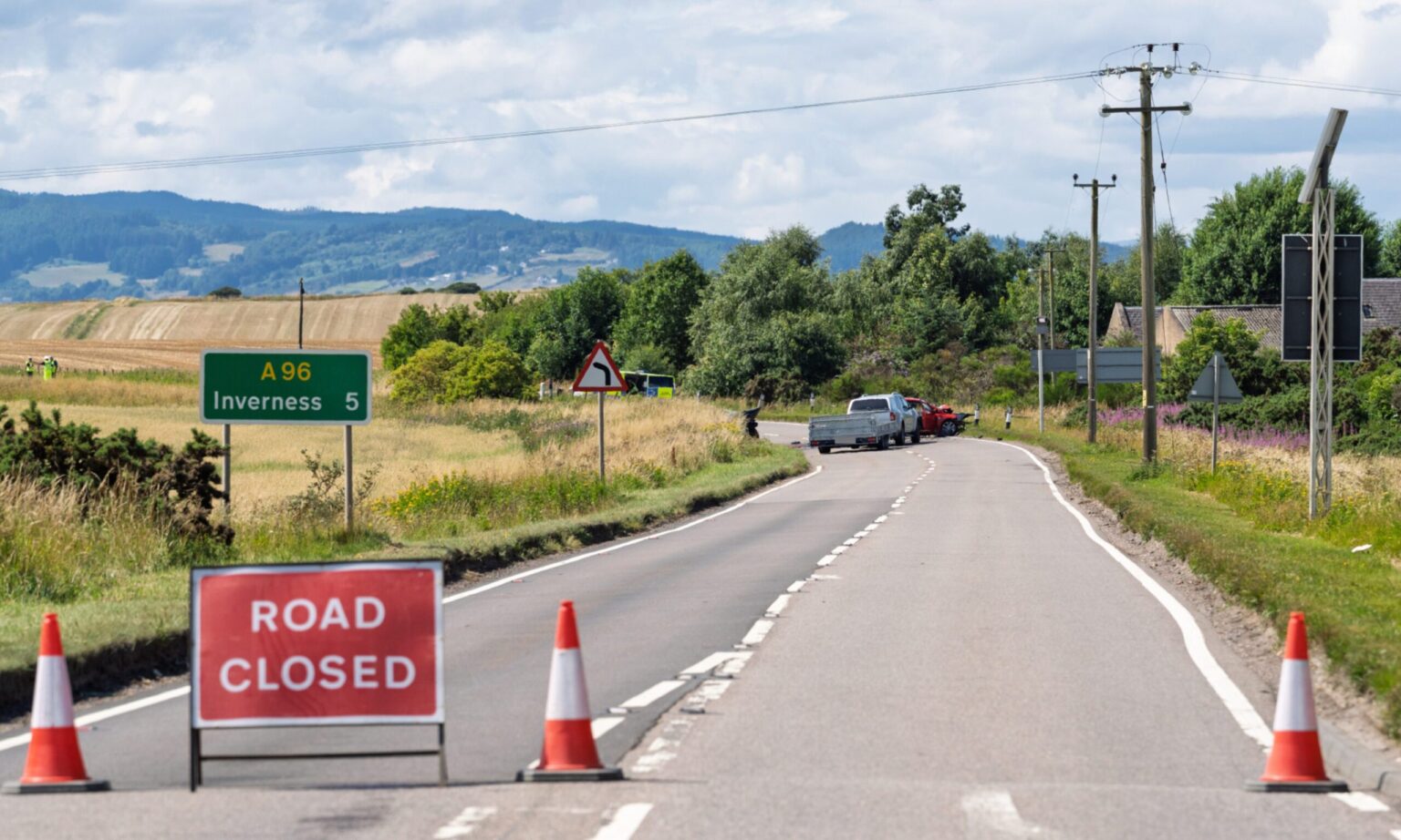 Two people airlifted to hospital following A96 crash near Inverness
