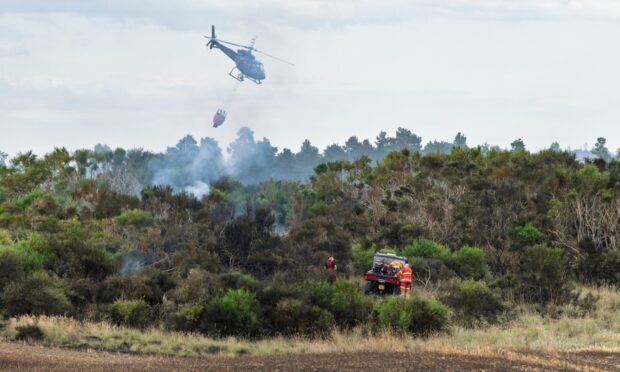 Fire crews battle wildfire near Nairn