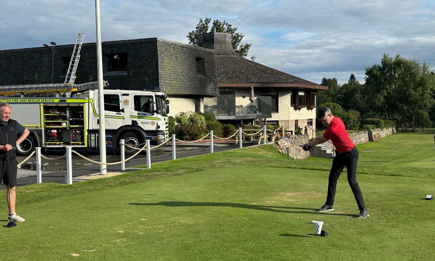 Golfers play on as crews battle fire at Banchory Golf Course
