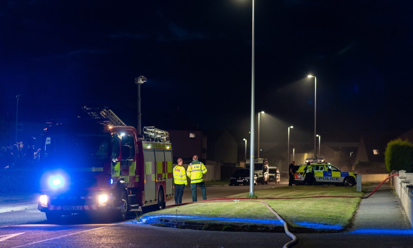 Six crews tackle deliberate fire at Sunbank Quarry in Lossiemouth