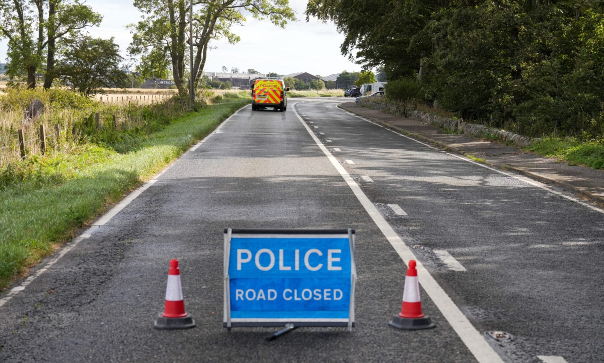 Ambulance and car involved in crash near Buckie