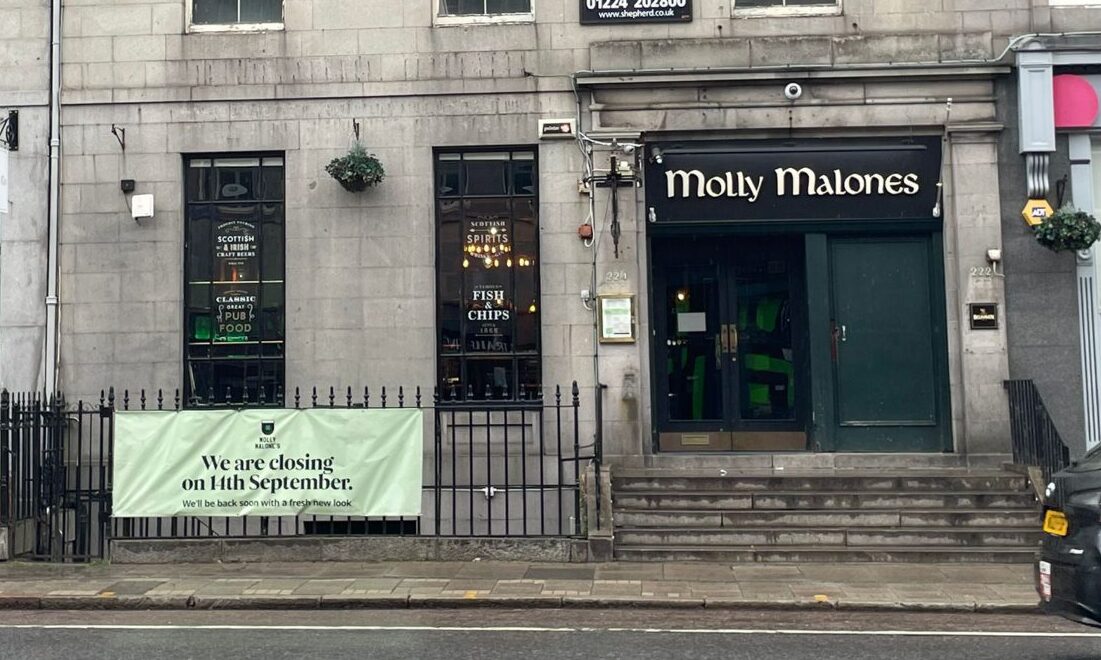 Molly Malones Aberdeen to close for refurbishment