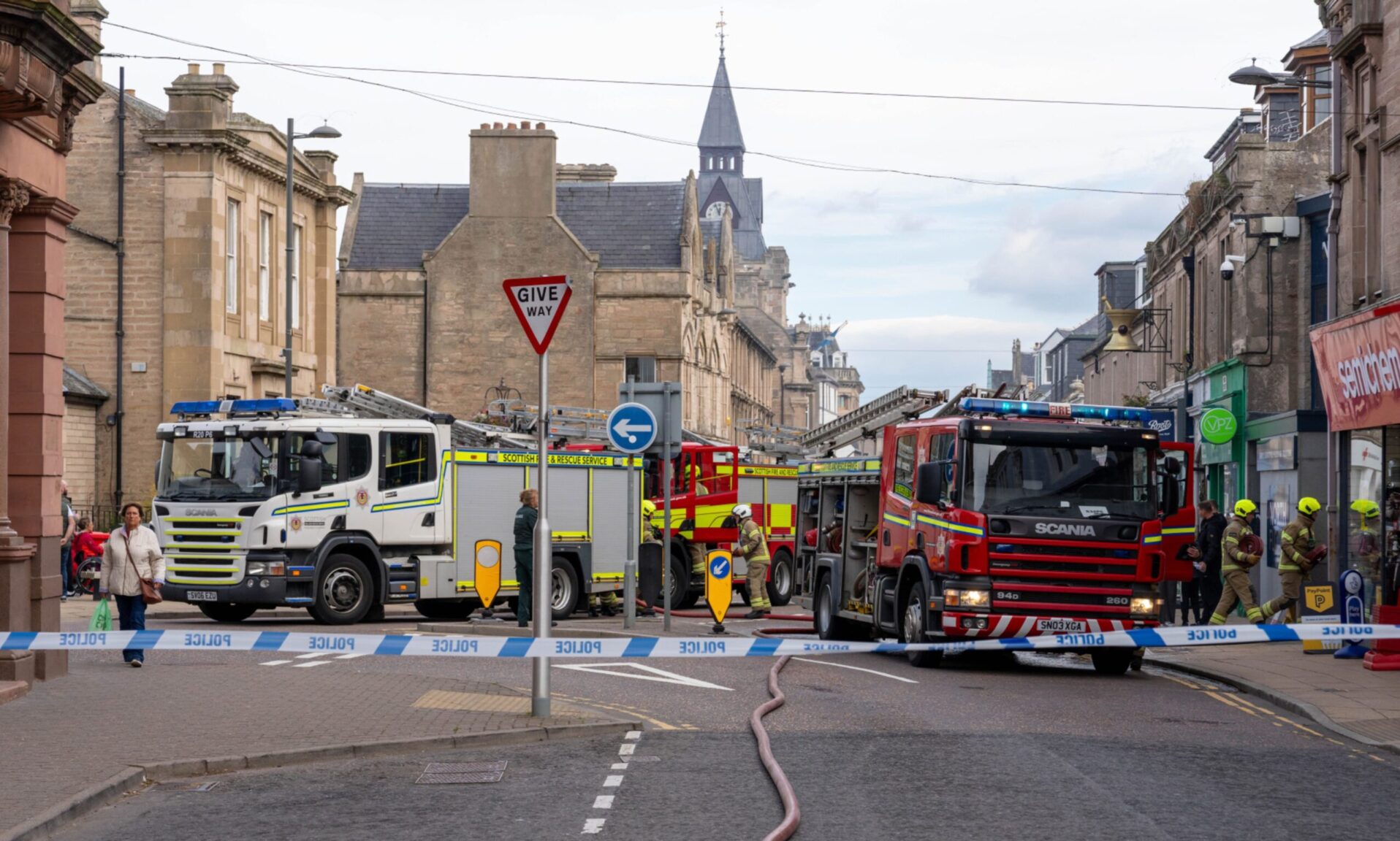Firefighters battle Nairn High Street blaze