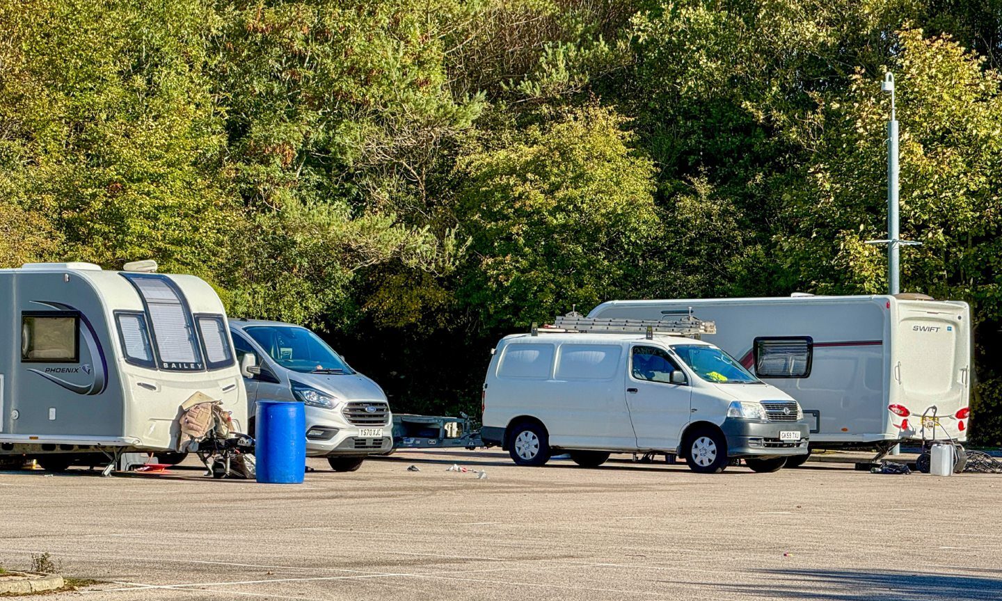 Travellers set up unauthorised camp at Kingswells Park and Ride
