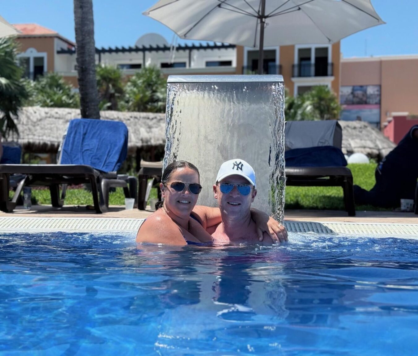 Firefighters Kara and Andrew Mackay get married with a fire engine