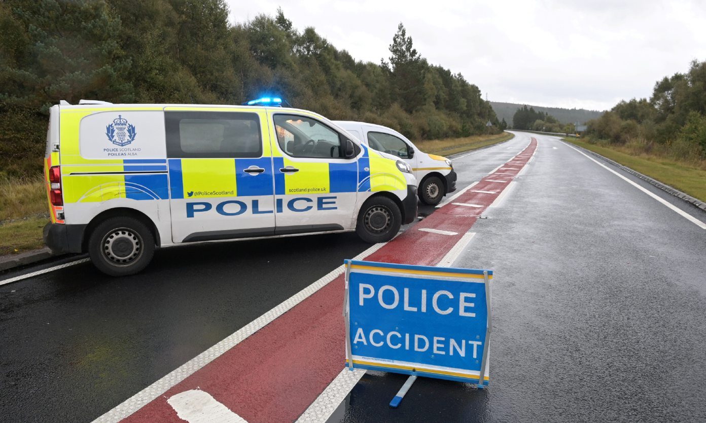 Two people taken to hospital following A9 Moy crash