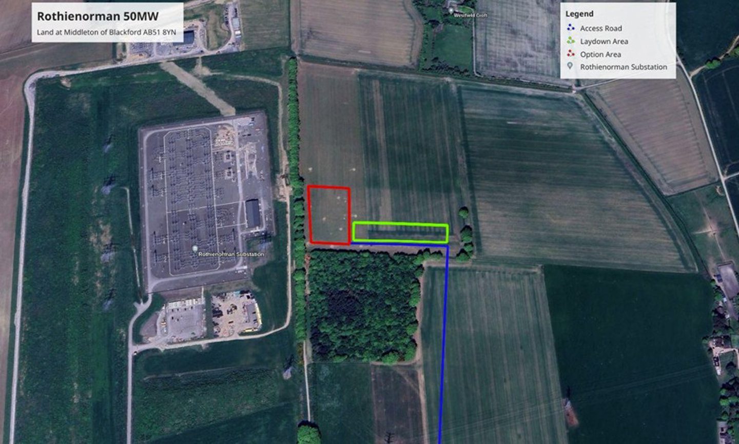 Hundreds object to proposed Rothienorman battery storage facility
