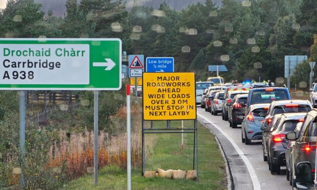 Tailbacks on A9 after two-vehicle crash at Carrbridge junction