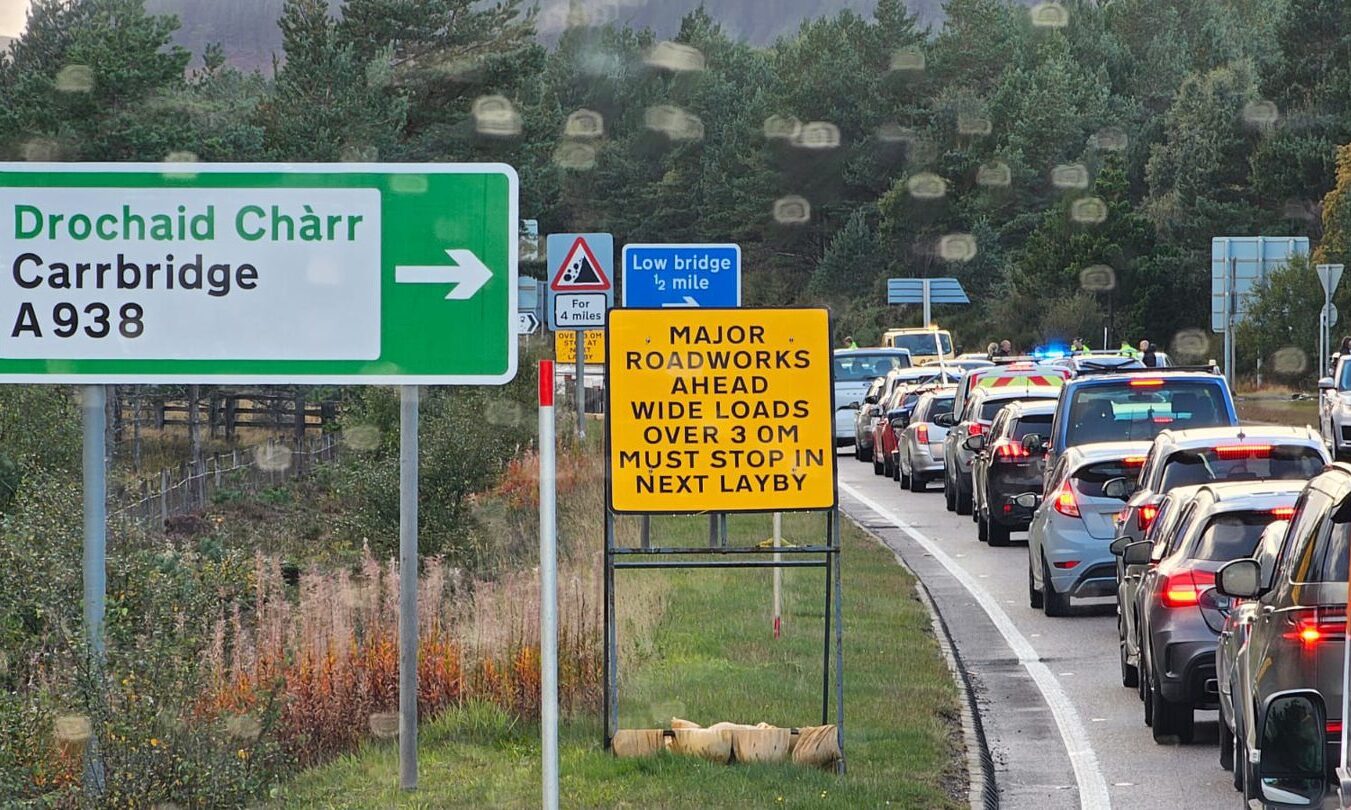 Tailbacks on A9 after two-vehicle crash at Carrbridge junction
