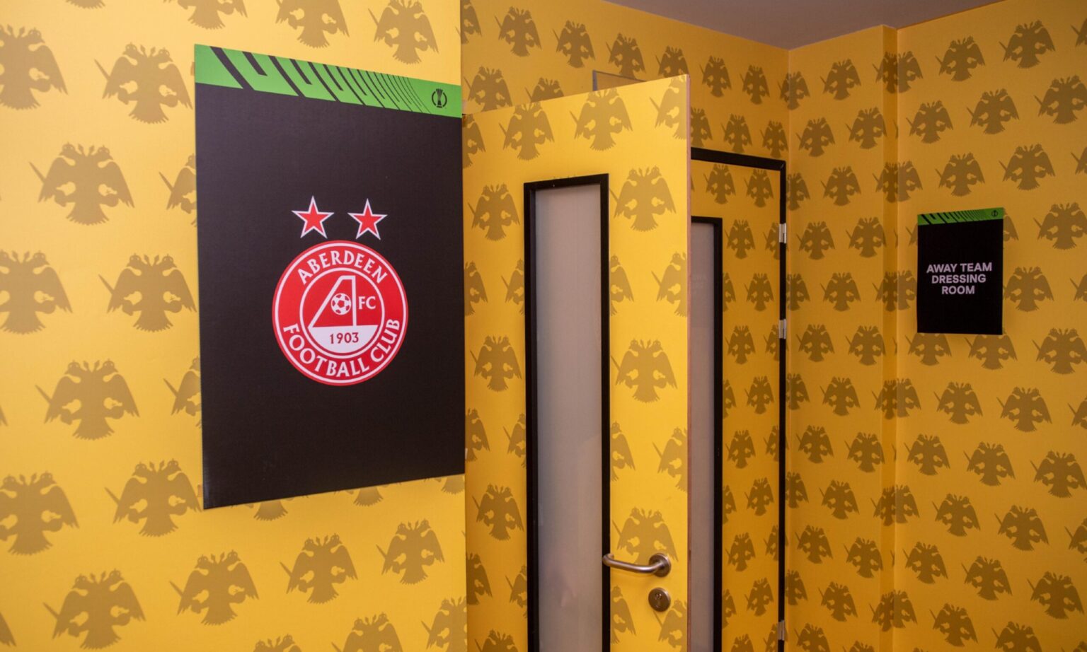 Inside AEK Athens' OPAP Arena and huge Aberdeen dressing room