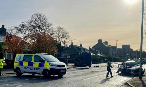 Crash on King Street in Aberdeen