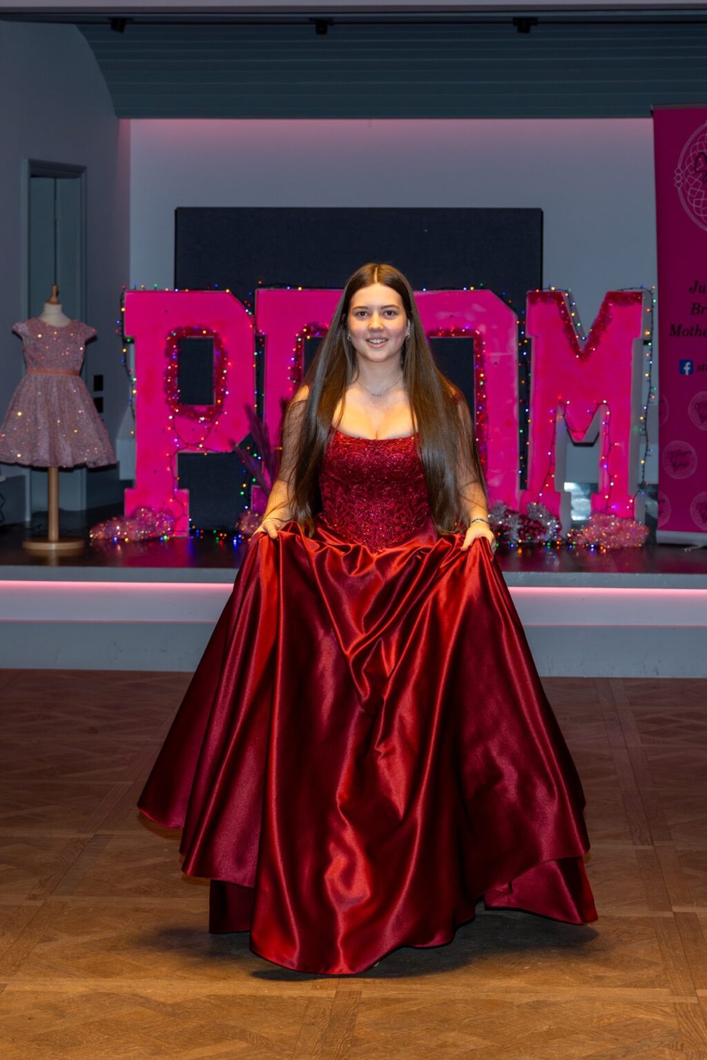 Prom outfits featured at St Magnus Boutique's showcase in Banff