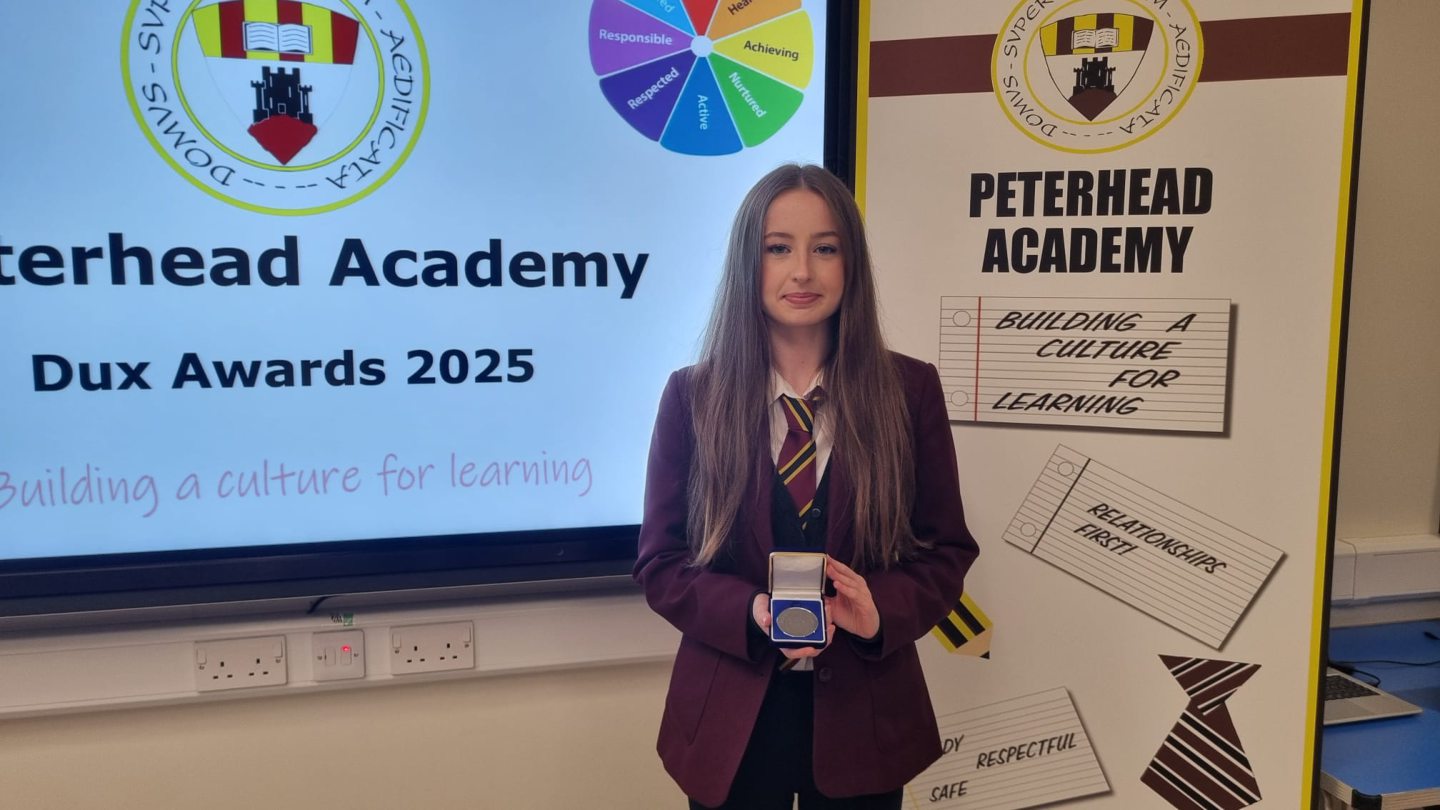Peterhead Academy's highest-achieving pupils receive Dux awards