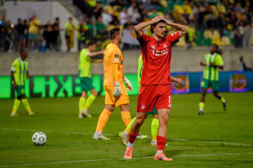 Aberdeen's Nicolas Milanovic on late chance at AEK Larnaca