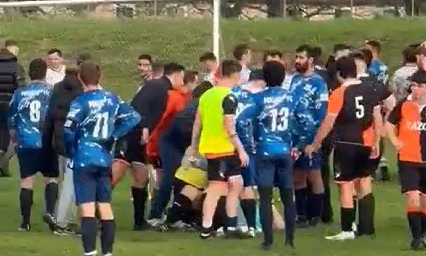Shocking moment referee is punched at football game in Aberdeen