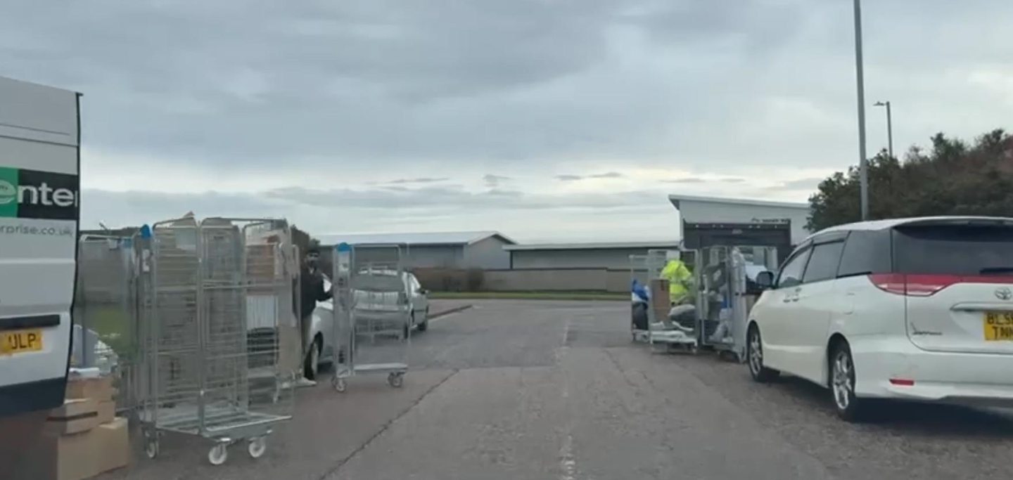 Shock video reveals parcel chaos outside Evri depot in Altens