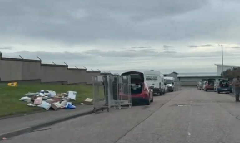 Shock video reveals parcel chaos outside Evri depot in Altens