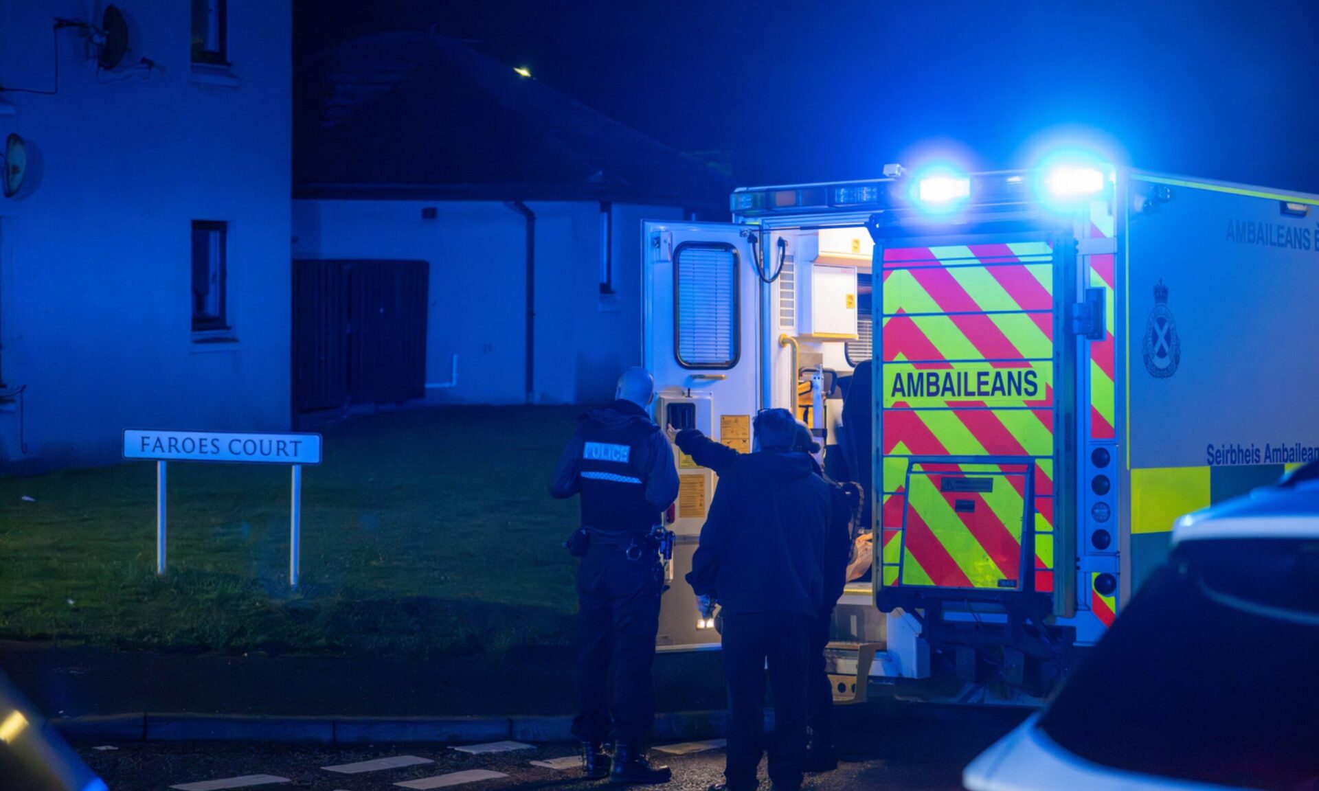 Firefighters, police and paramedics called to Lossiemouth flats