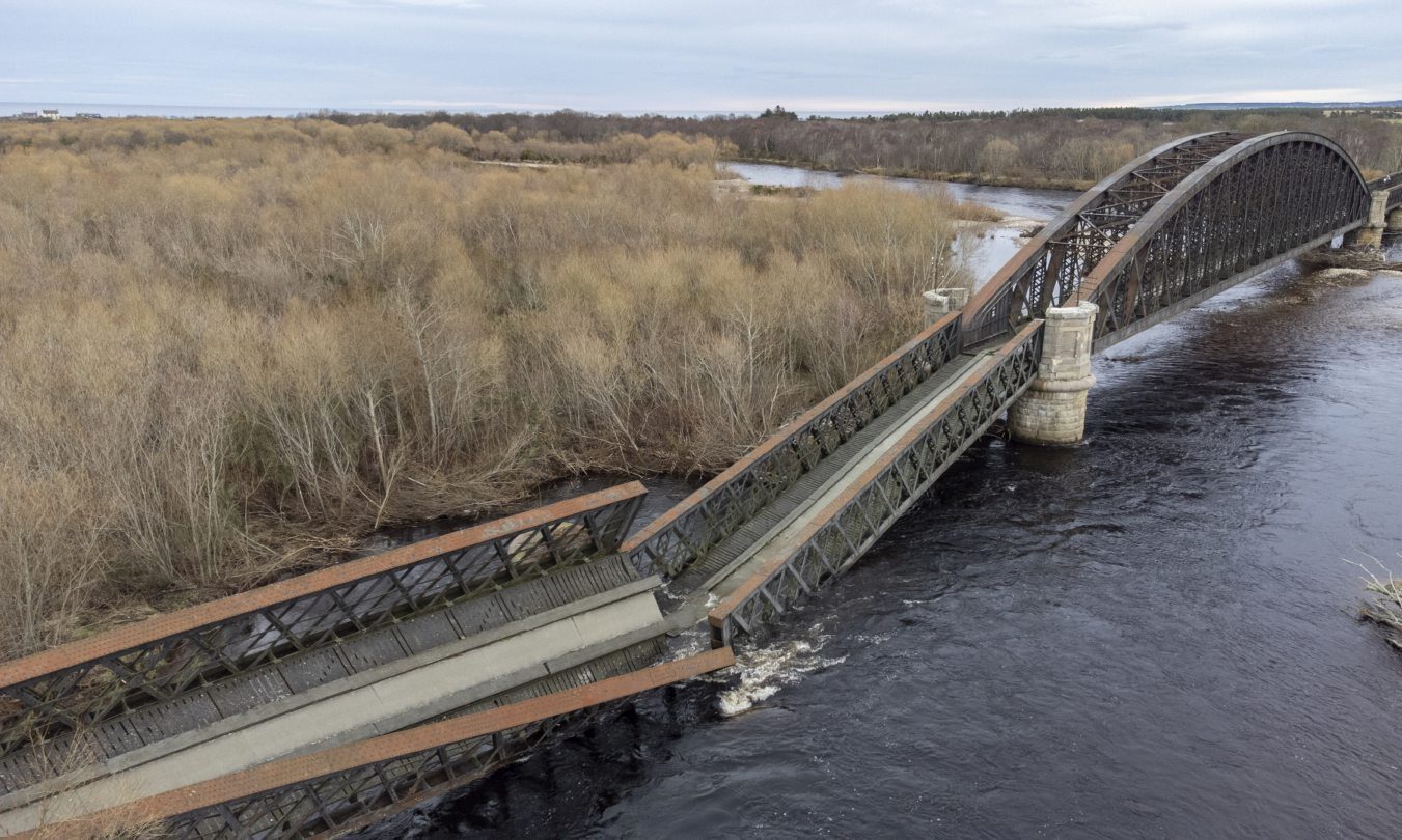 Spey Viaduct: Exclusive drone images and video of bridge collapse