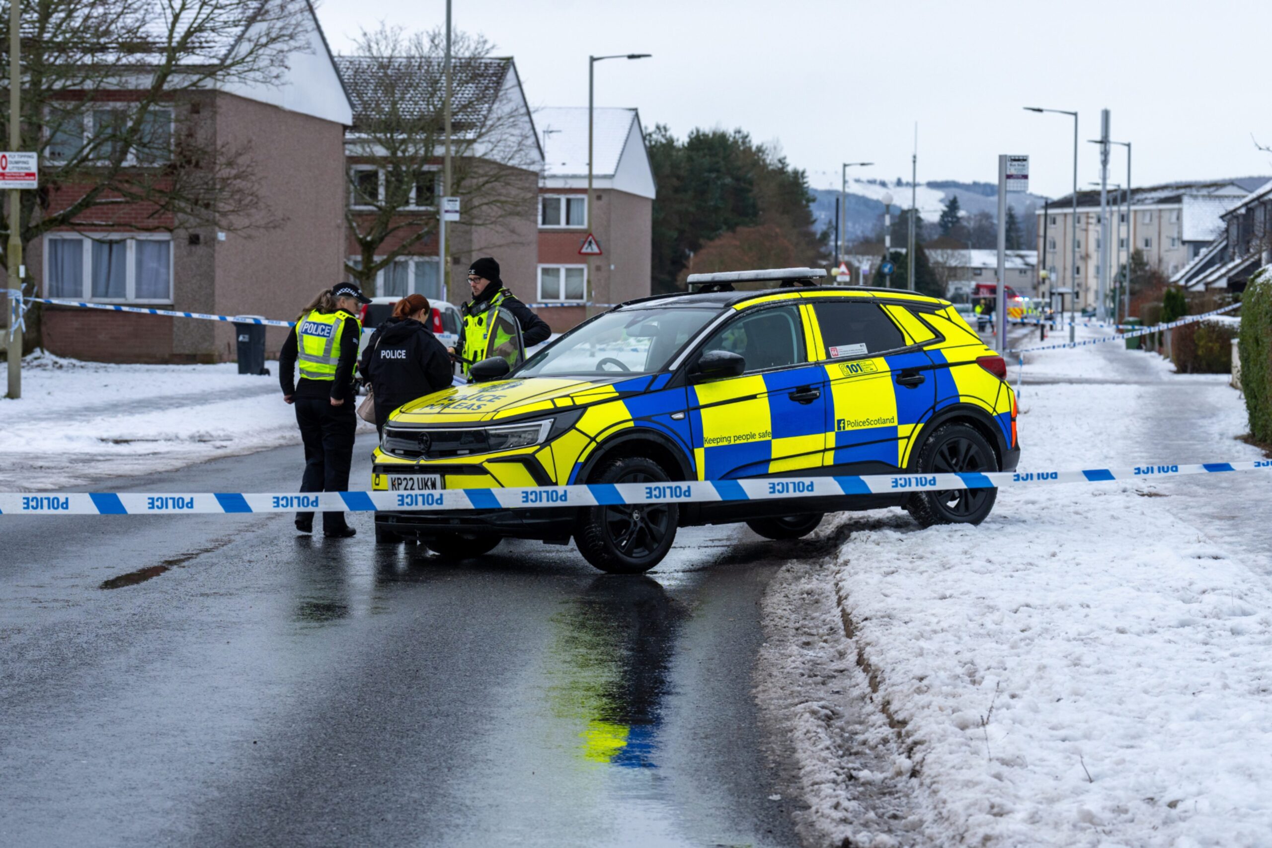 Police cordon off Balloan Road, Inverness after three found injured