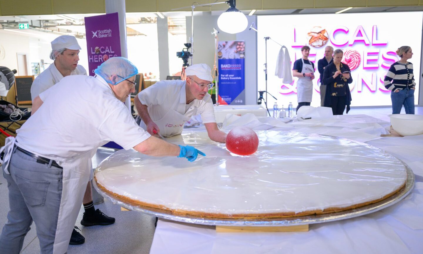 Harry Gow 'breaks record for world's biggest empire biscuit'