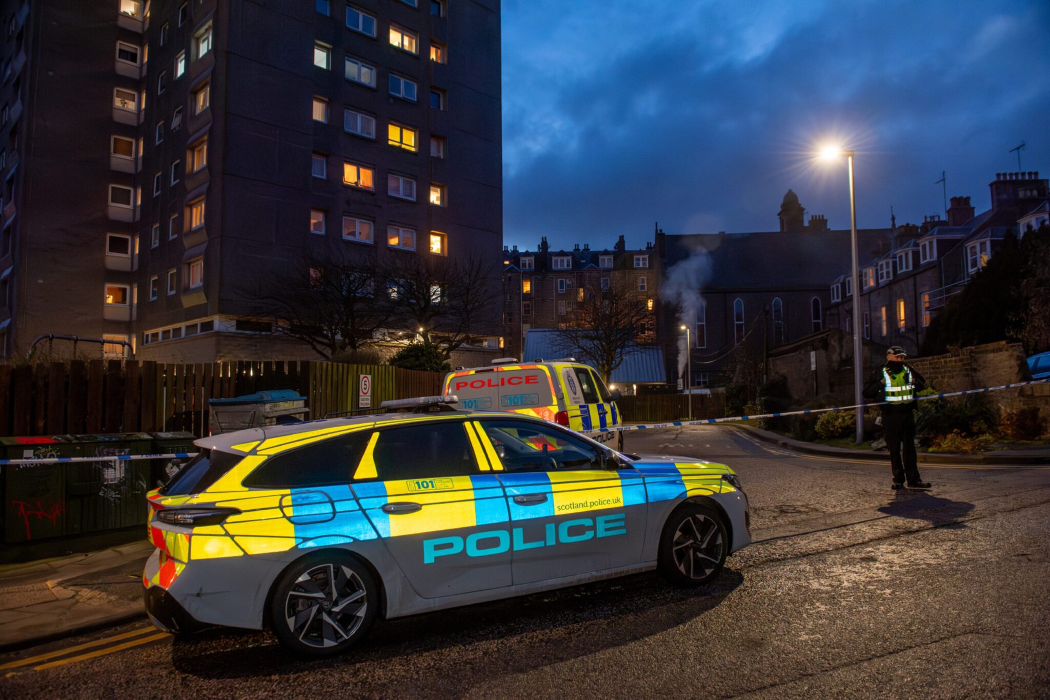 Man dies after being found 'unresponsive' outside Aberdeen flats