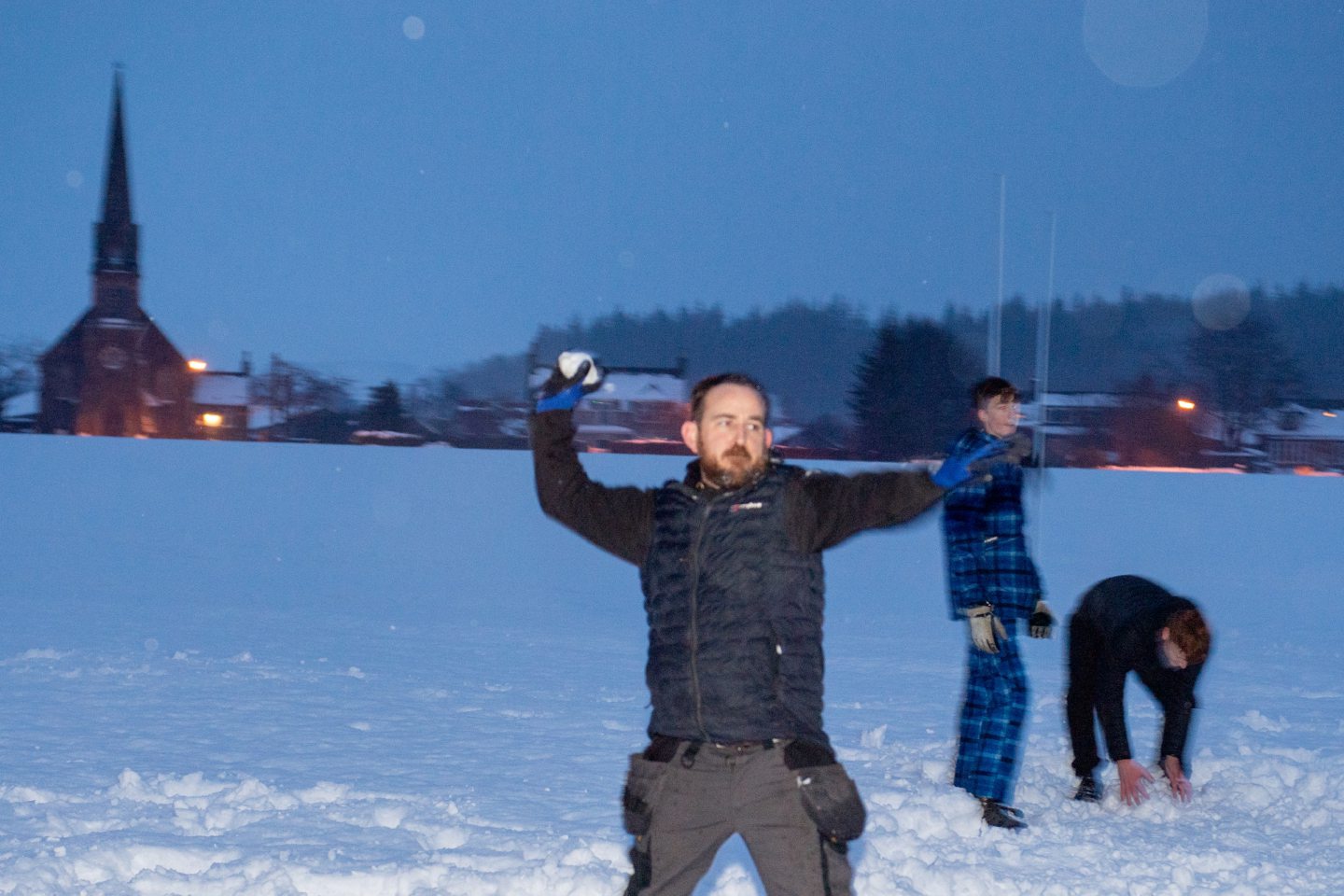 Gallery: Aboyne residents make the most of snow with village snowball fight