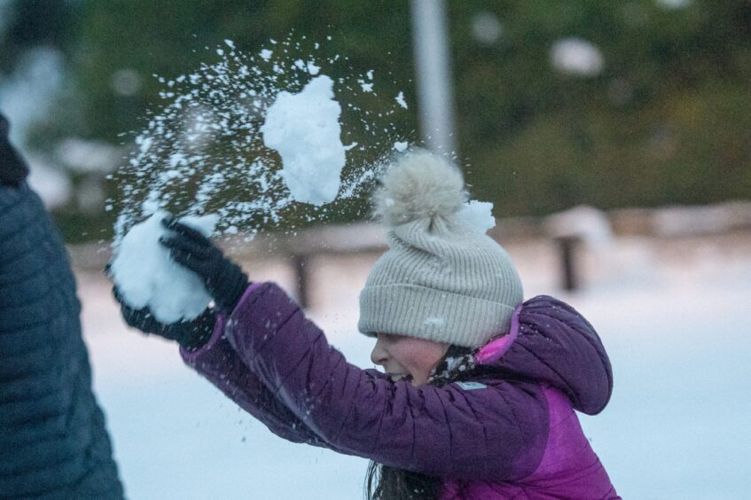 Gallery: Aboyne residents make the most of snow with village snowball fight