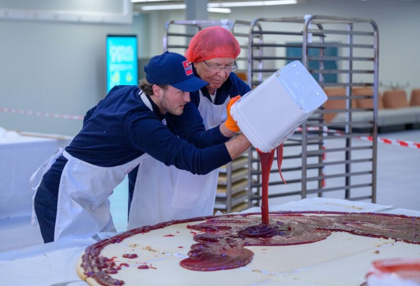 Harry Gow 'breaks record for world's biggest empire biscuit'
