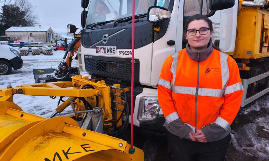 Meet Abbey Lawson, 21, Inverness’ first-ever female gritter driver