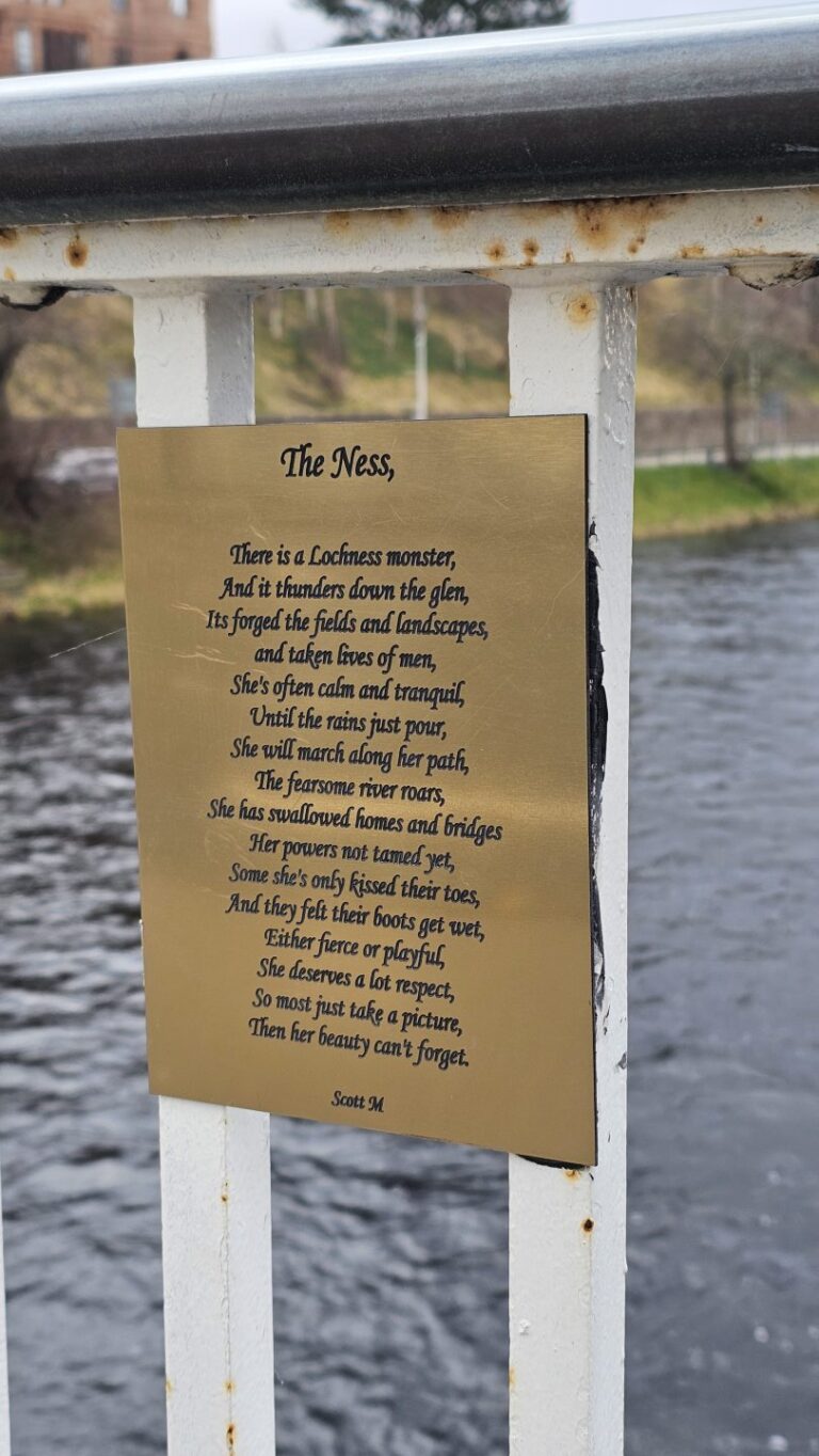 Ness Bridge: Mysterious plaque with poem appears in Inverness