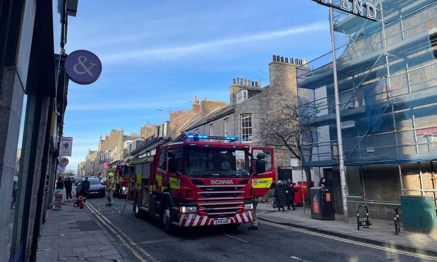 Aberdeen's Chapel Street reopens after crews deal with fire