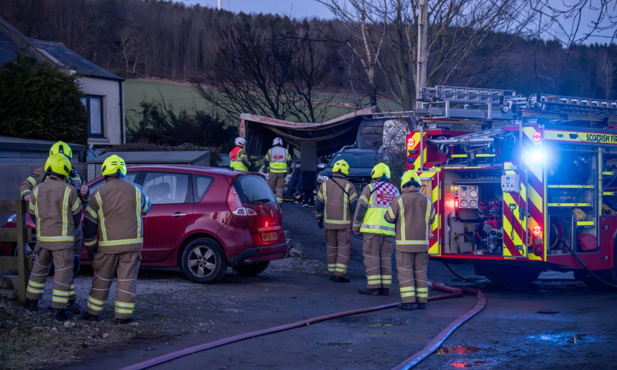 10 cars torched in garage fire near Aberdeenshire ice cream factory