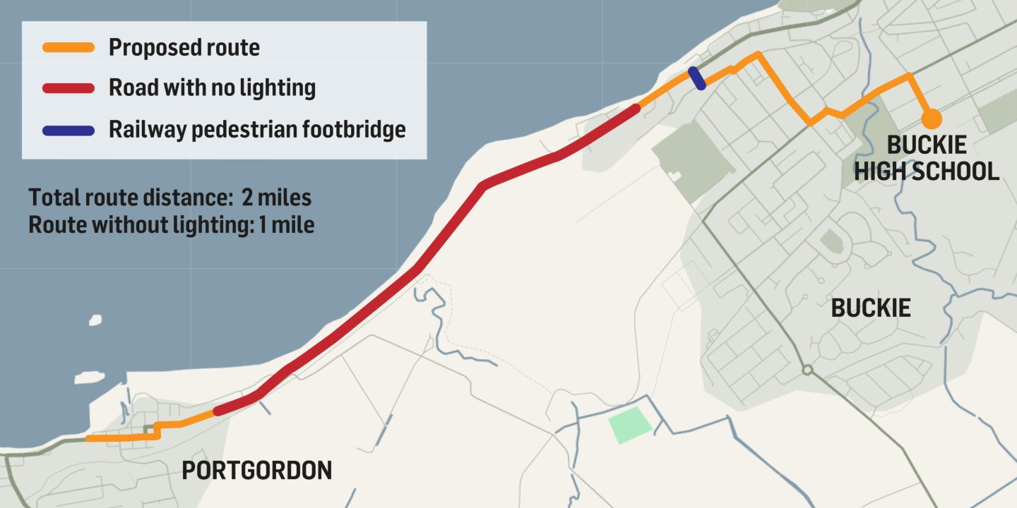 Outcry as pupils face daily 4 mile walks after Portgordon bus axed
