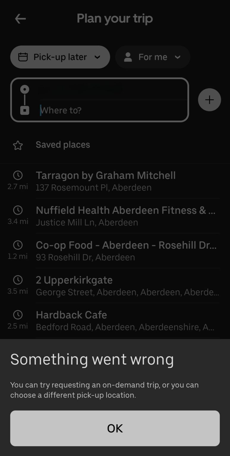 How easy is it to get an Uber in Aberdeen? I find out...
