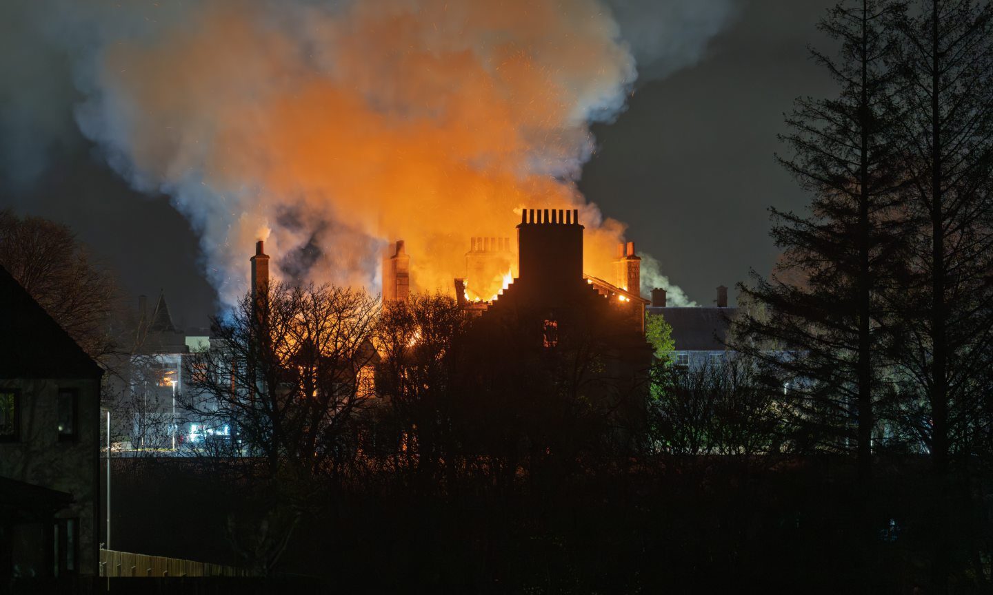 Fire crews on scene at Woodend Hospital blaze in Aberdeen