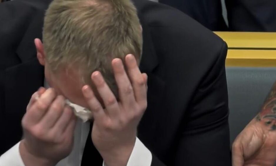 Sobbing killer of Claire Leveque shown in new court footage