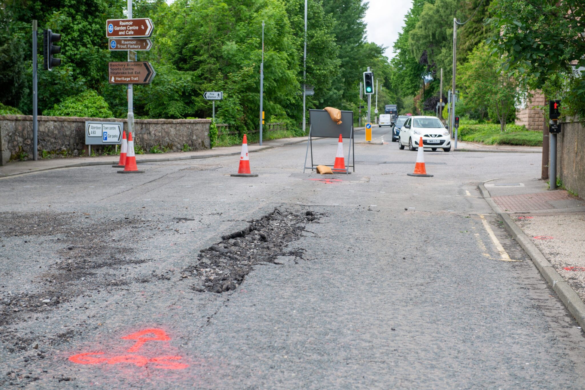 Banchory road closed for three weeks following weather damage