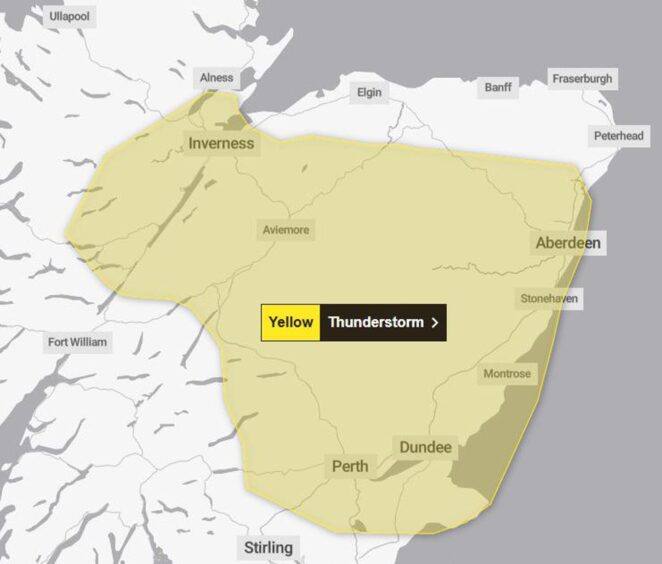 Rainwater floods roads across the north-east after yellow warning