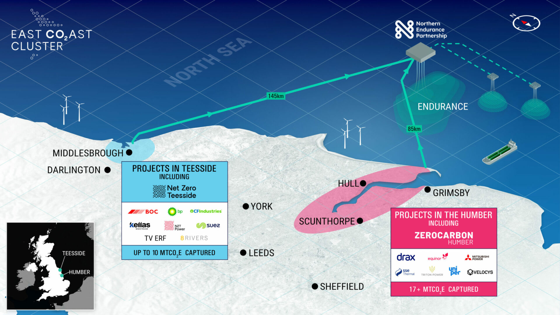 East Coast Cluster and Hynet win CCUS support from UK Government