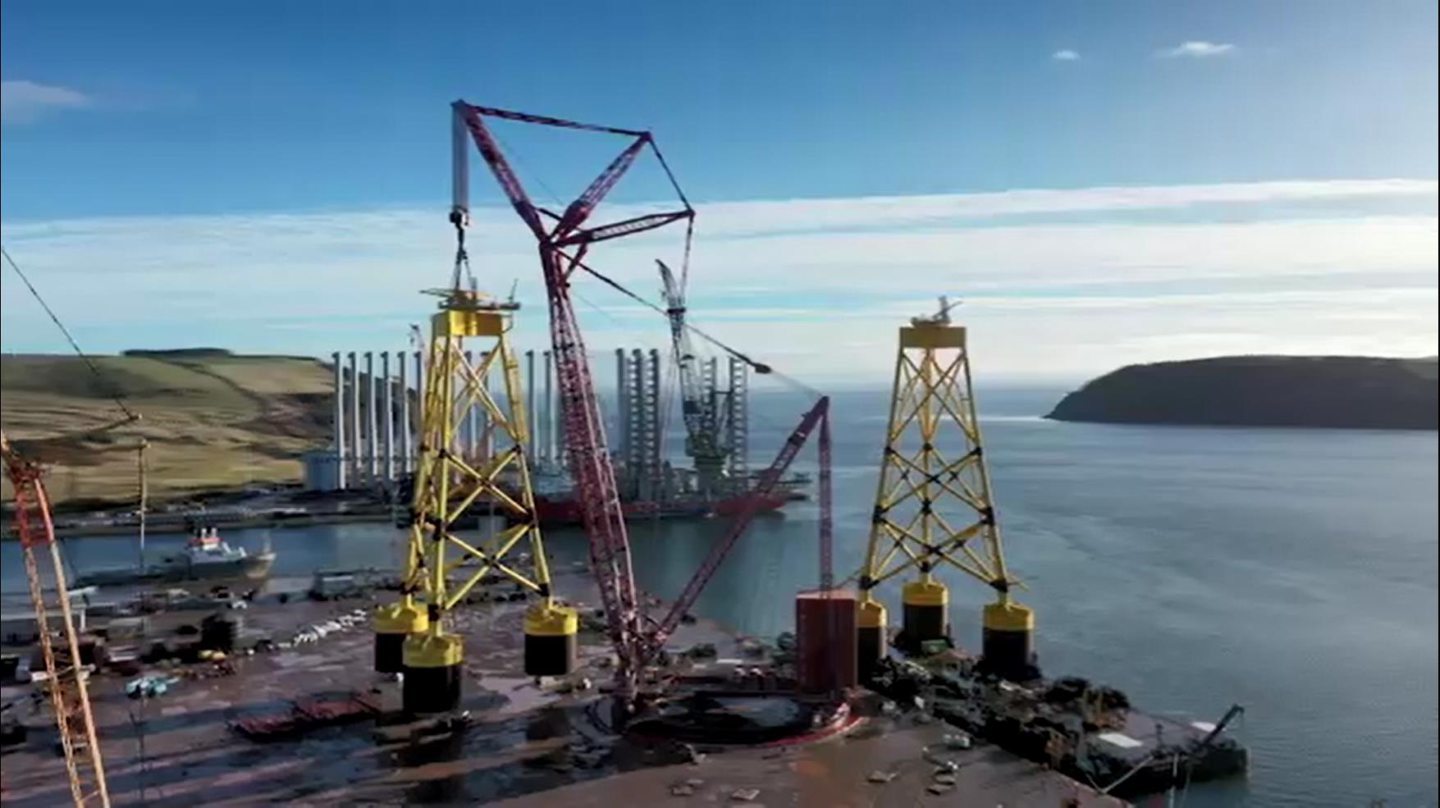 Watch: Final jackets for Seagreen wind farm loaded out at Nigg