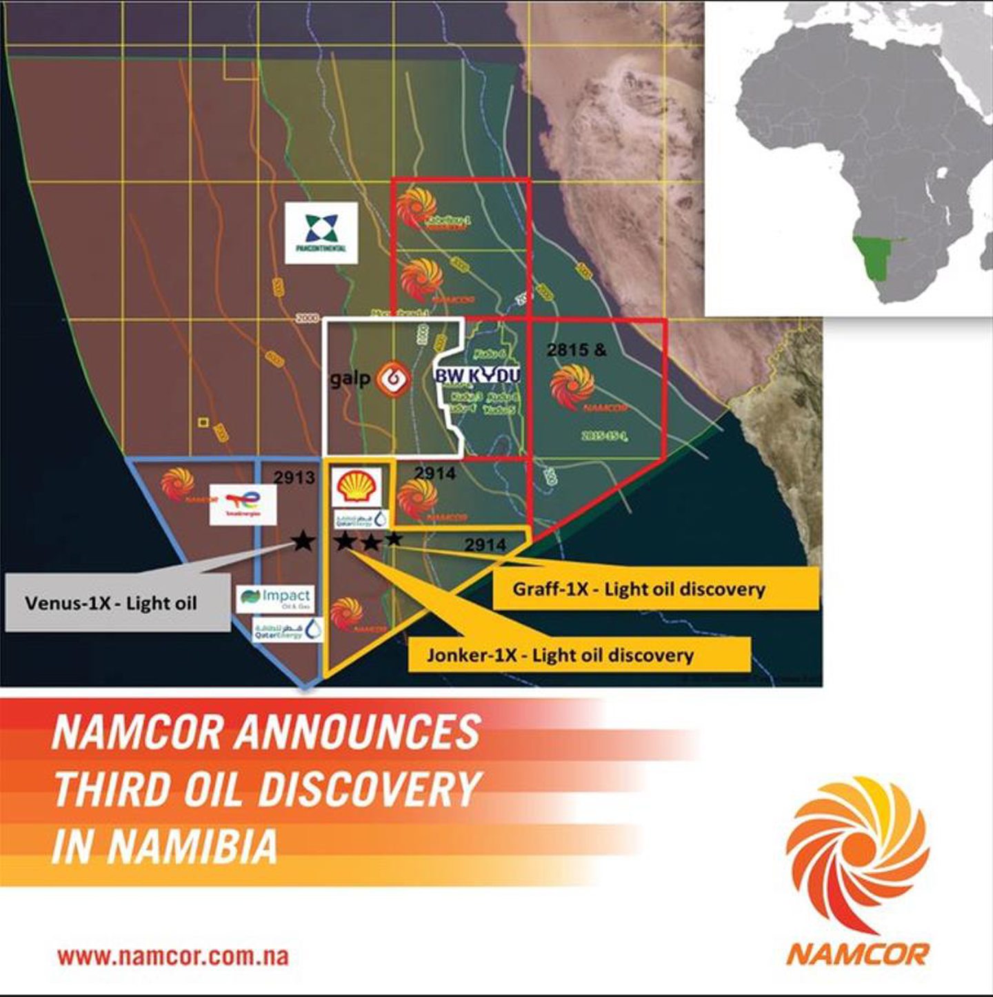 Shell scores third find off Namibia