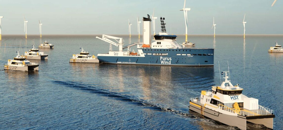 Damen wins huge UK wind farm boats order with Purus