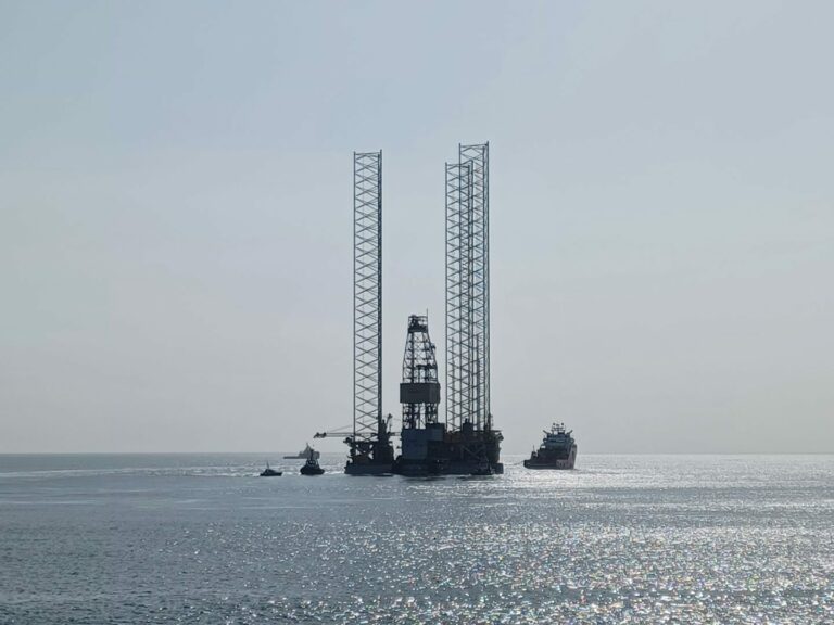 Gallery: Giant oil rig departs Aberdeen for North Sea